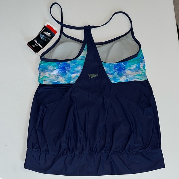 Speedo | Swim | Speedo Blouson Racer Back Tankini Swimsuit Top M Upf ...